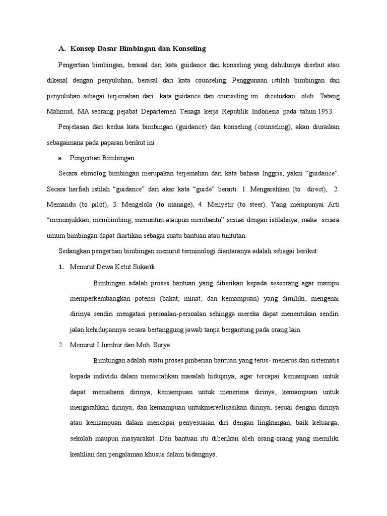 Dasar Bimbingan dan Konseling Efektif | PDF