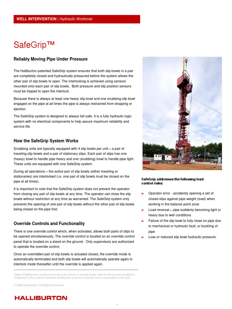 SafeGrip Halliburton | PDF | Manufactured Goods | Mechanical Engineering
