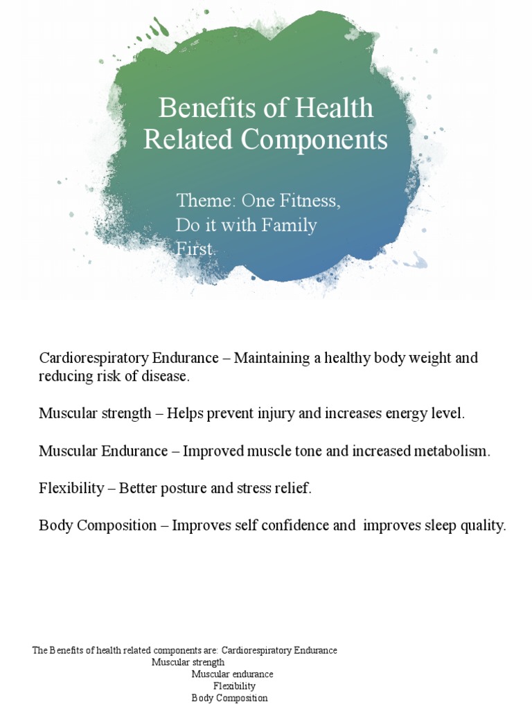 Benefits of Health Related Components | PDF