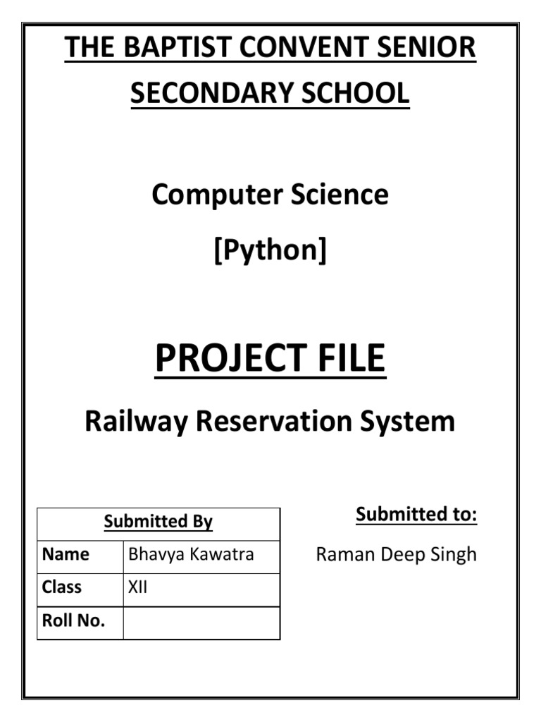 Python Railway Reservation System | PDF | Databases | My Sql