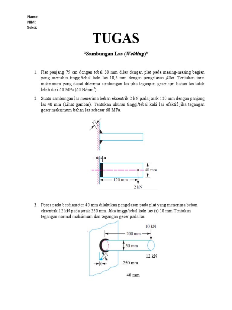 Analisis Torsi dan Tegangan Sambungan Las | PDF