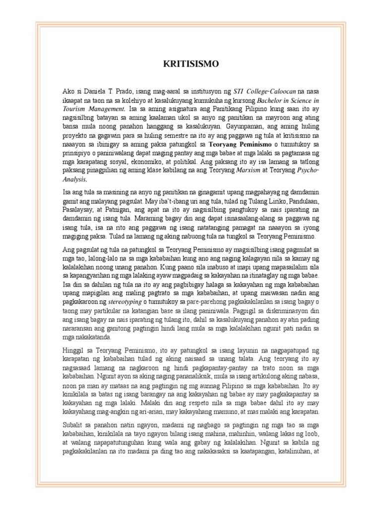 Essay Patungkol Sa Tula | PDF