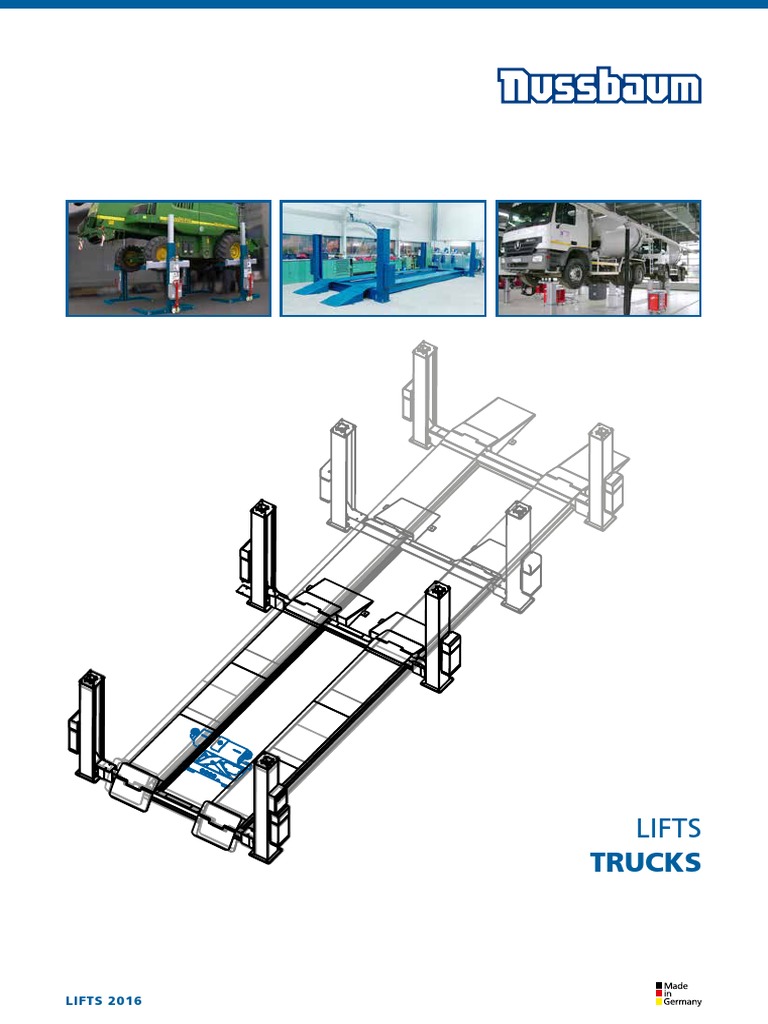 NUSSBAUM Truck Lifts Catalogue ENGLISH | PDF | Truck | Elevator