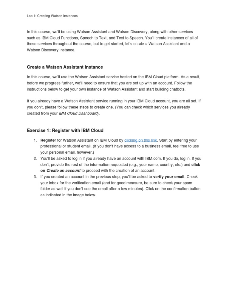 Watson Setup for Beginners | PDF | Watson (Computer) | Cloud Computing