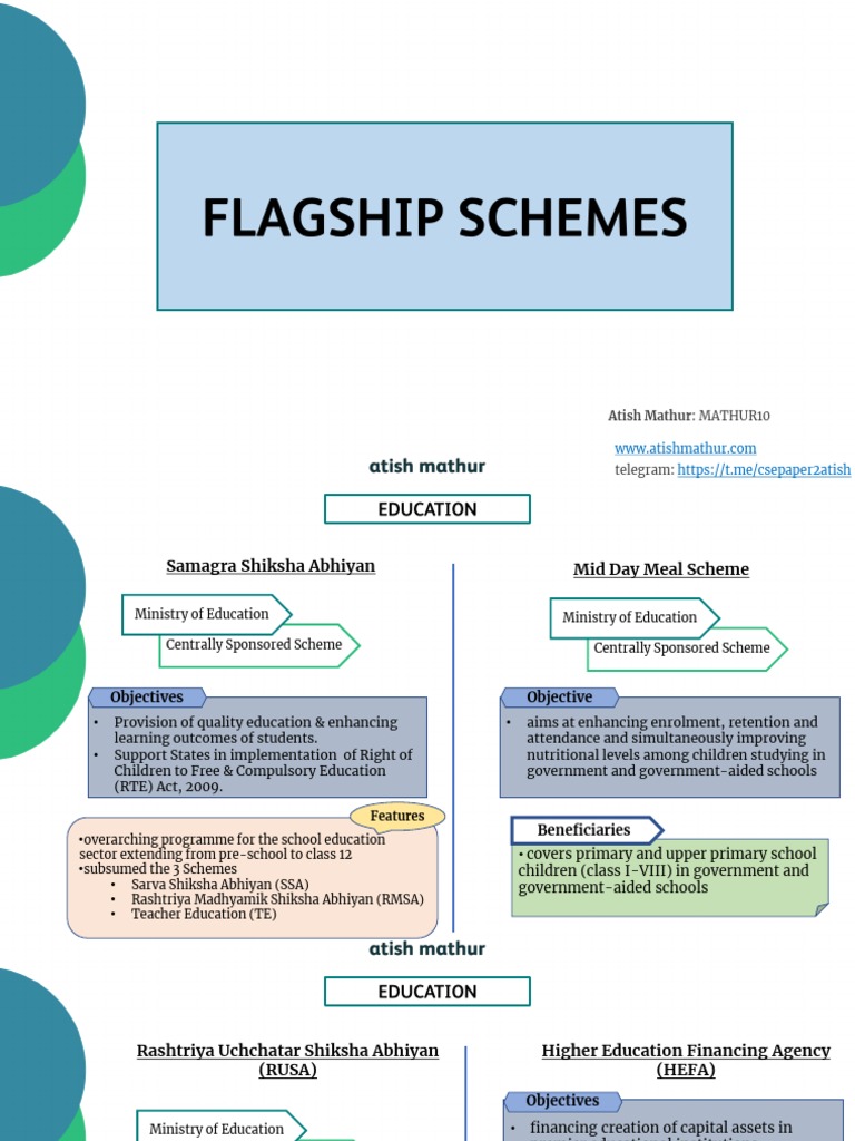 Flagship Schemes | PDF | Economies