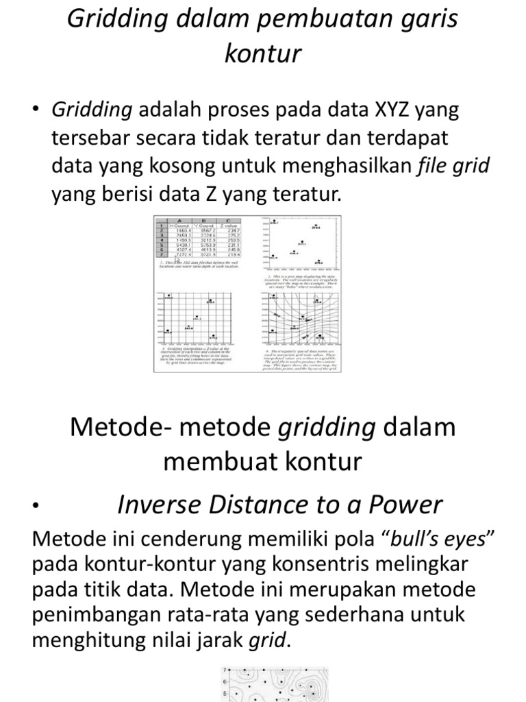 Metode Gridding untuk Kontur Data | PDF | Metode & Bahan Ajar
