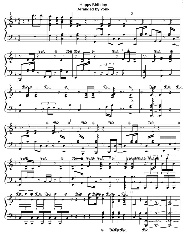 Happy Birthday (Piano Accompaniment) | PDF