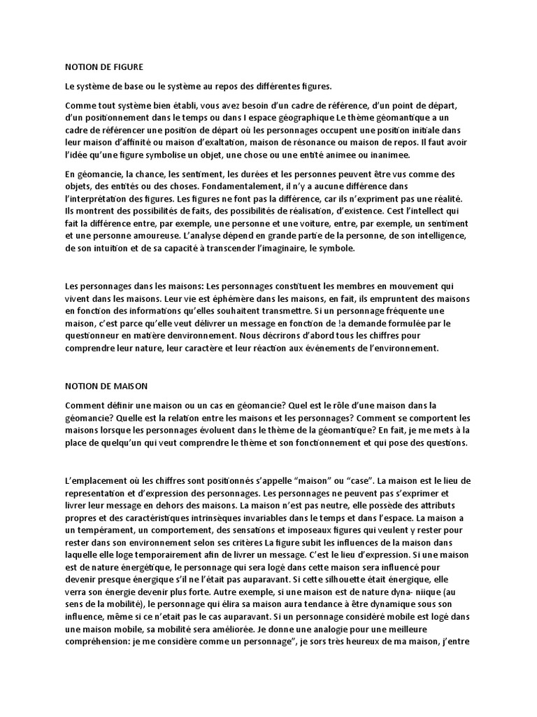 Signification des 16 Figures en Géomancie | PDF | Dépression (psychiatrie)