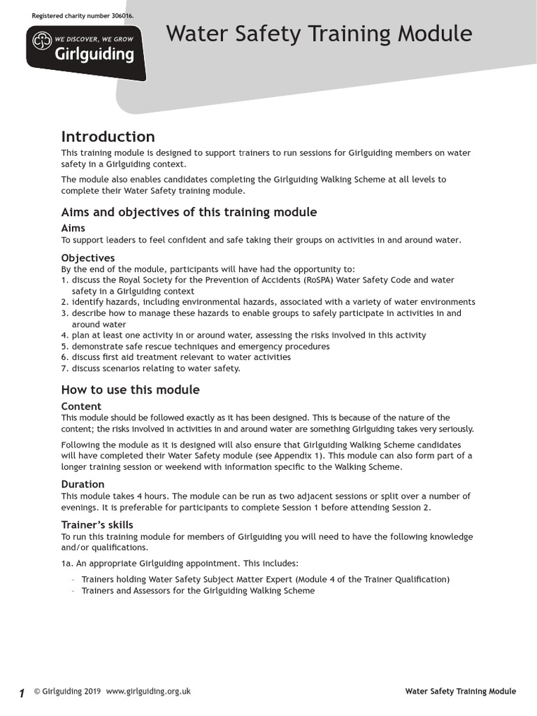 Water Safety Training Module | PDF | Risk | Water