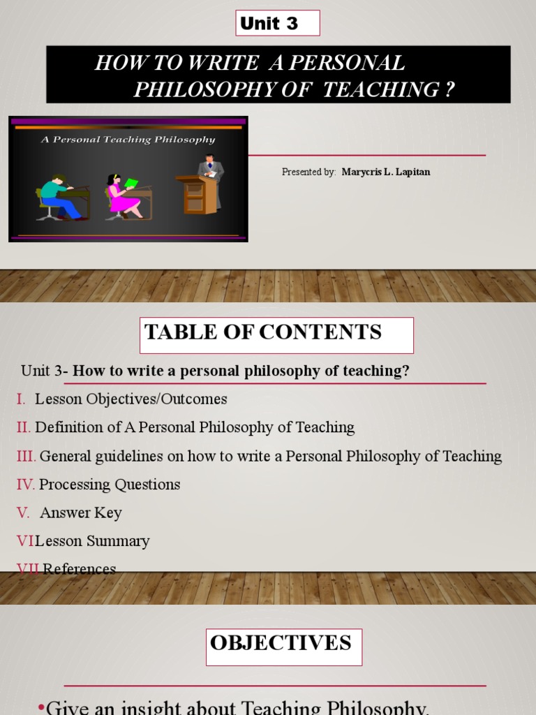 Writing Your Personal Teaching Philosophy | PDF | Philosophy Of ...