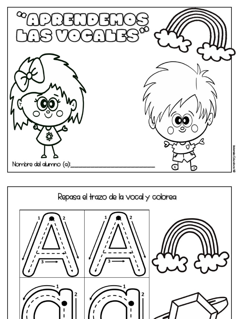 Cuadernillo Aprendemos Las Vocales | PDF