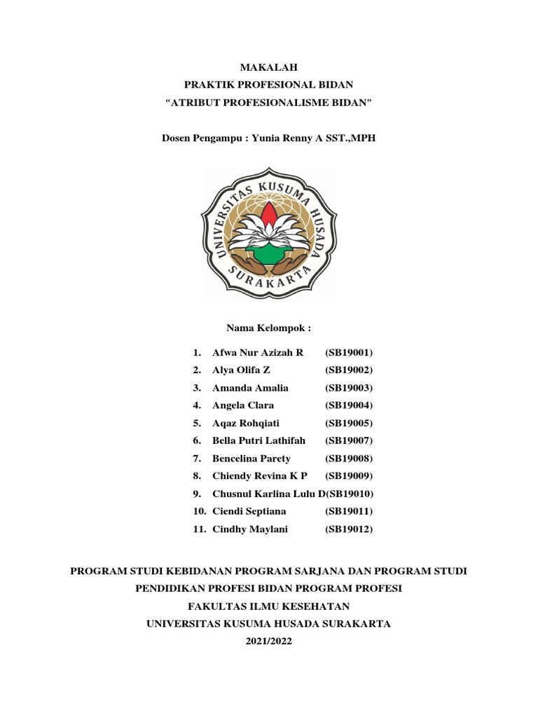 Atribut Profesionlisme Bidan | PDF | Bisnis