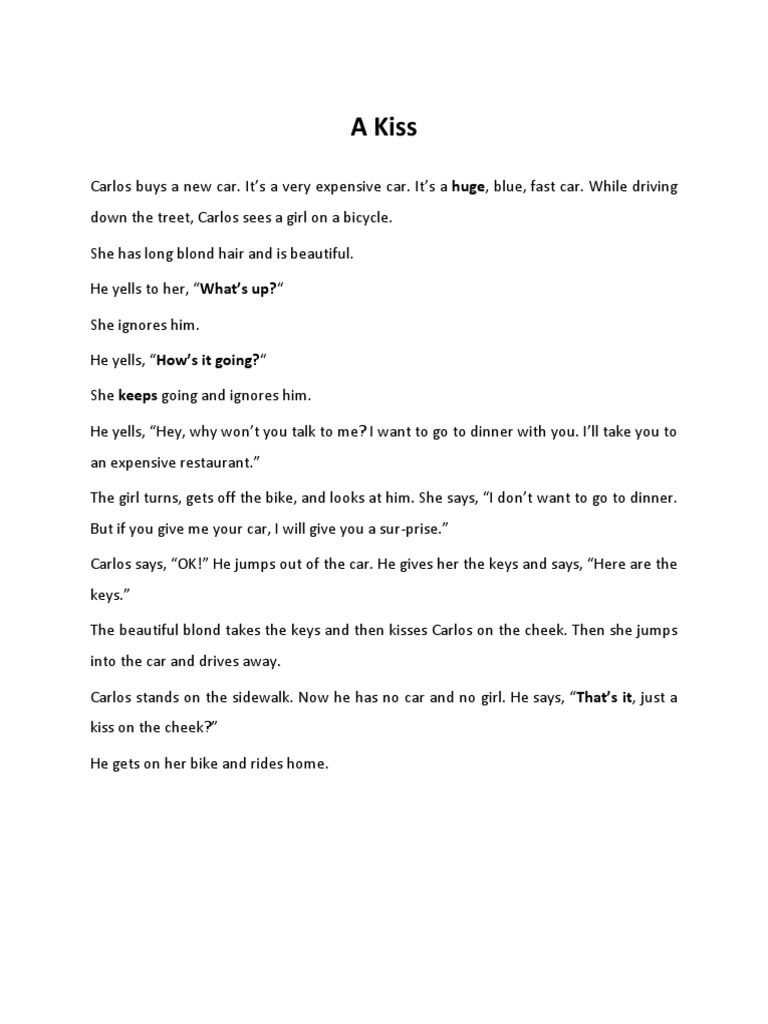 A Kiss | PDF