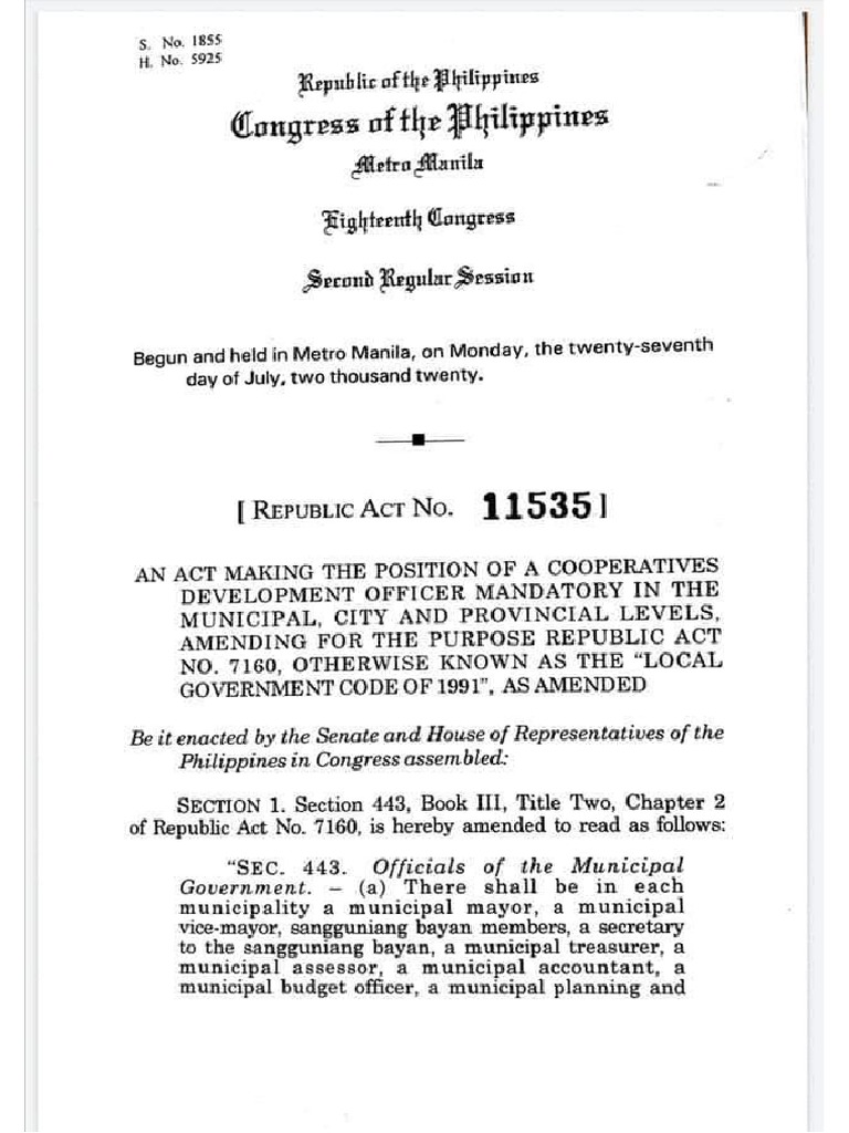 Ra 11535 | PDF