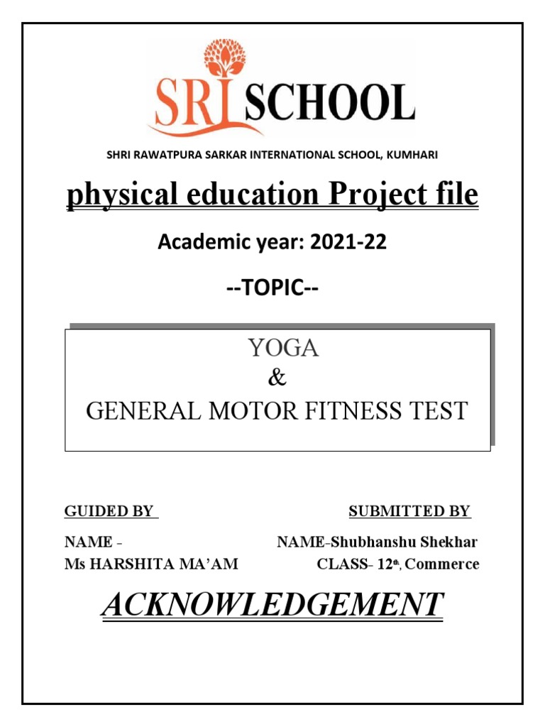 Ss Physical Education 12th | PDF