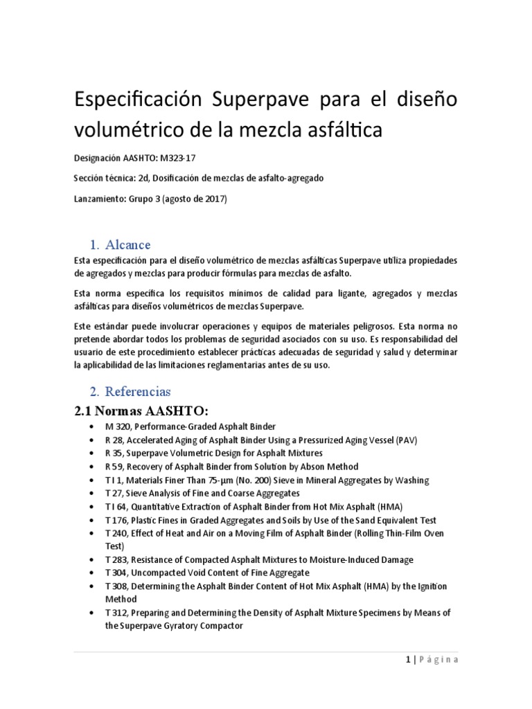 Aashto M 323 Español | PDF | Software | Clima