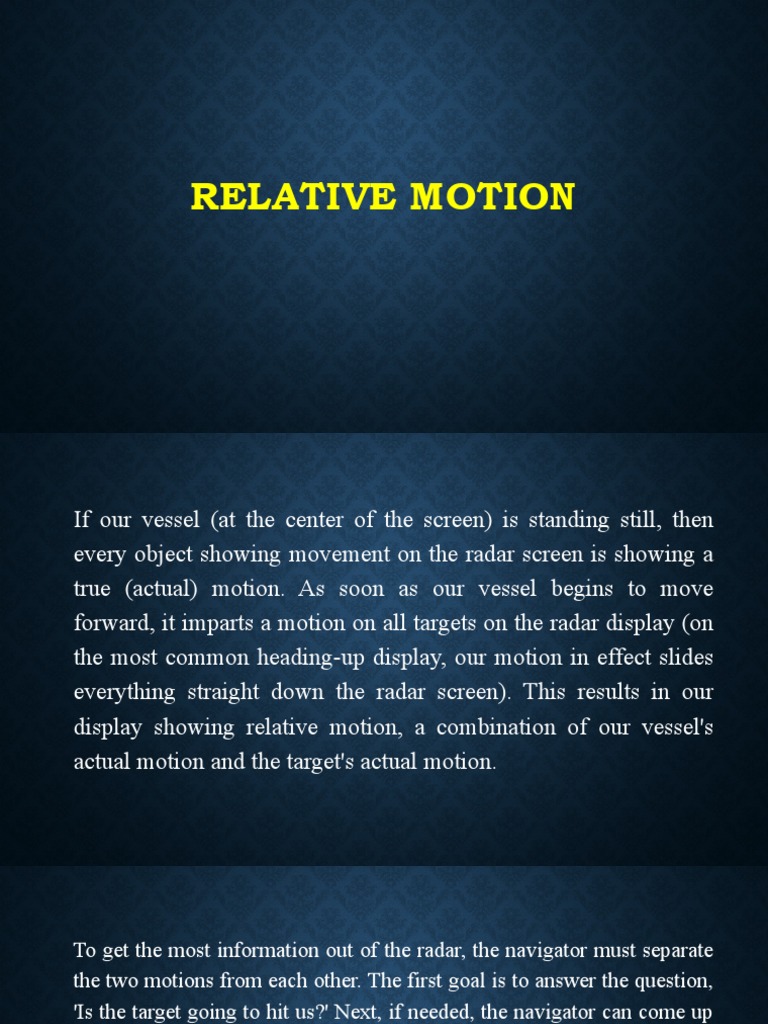 Relative Motion Triangle | PDF