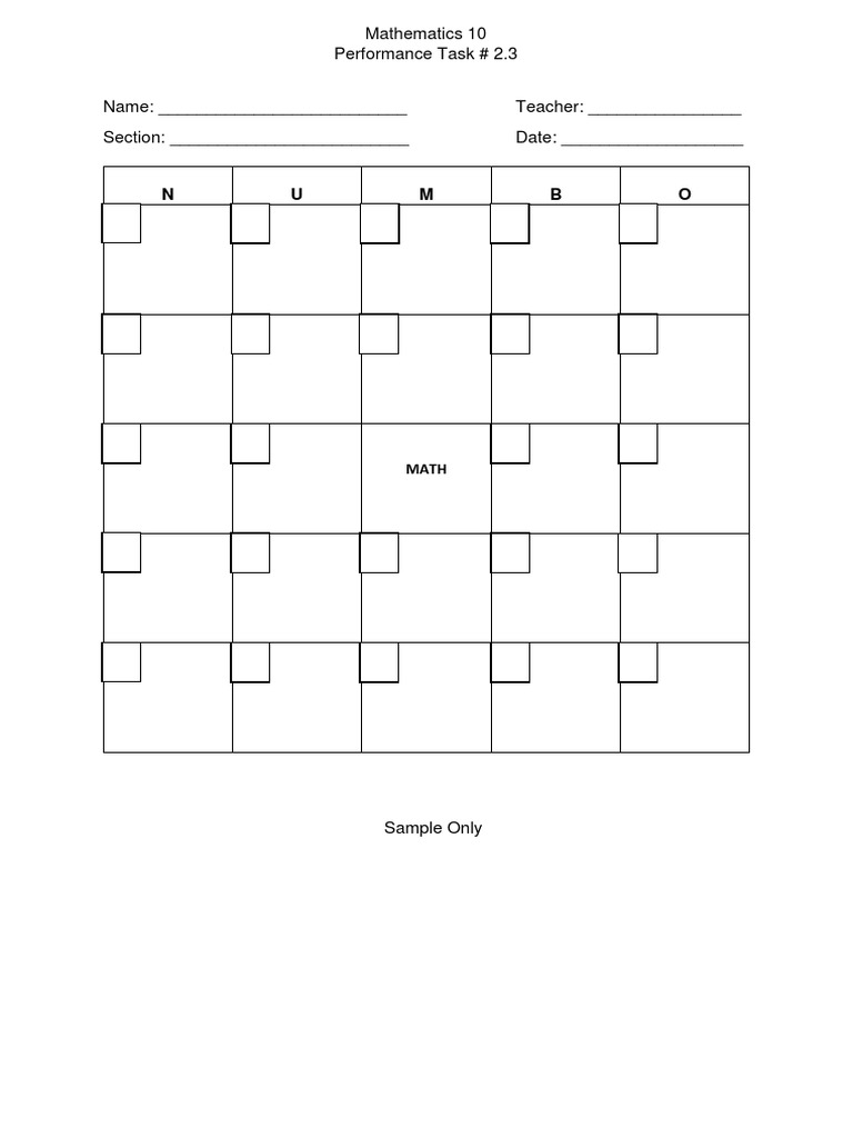 NUMBo Carddd | PDF | Teaching Methods & Materials