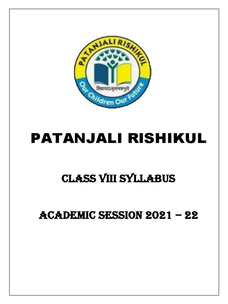 Cls 8 Syllabus Patanjali Rishikul | PDF | Verb | Clause