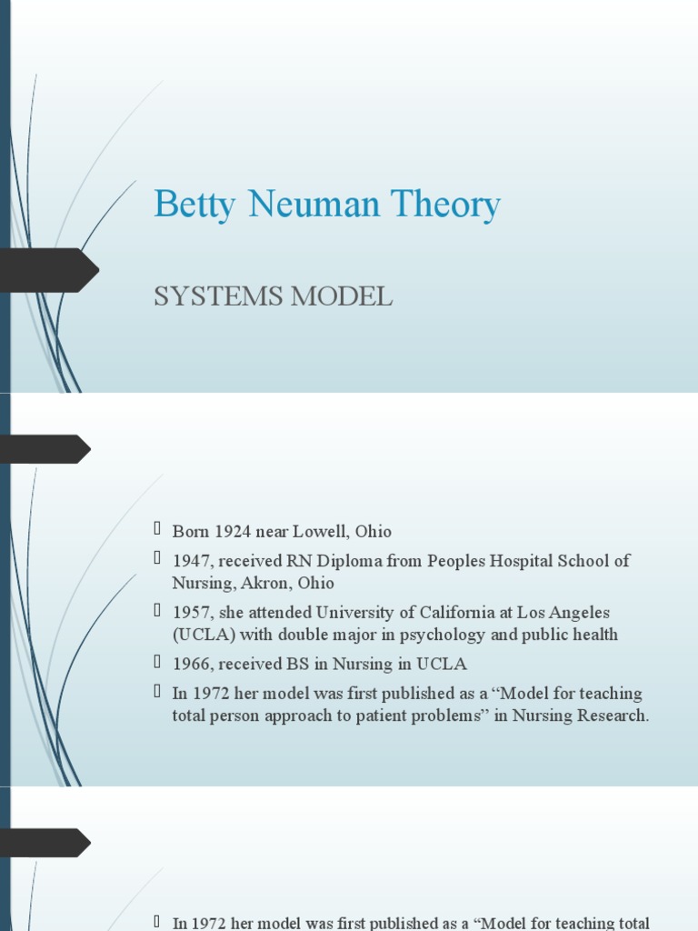 Betty Neuman Theory: Systems Model | PDF