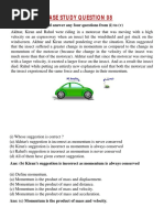 CBSE Class 9 Science Motion MCQs Set A 1 | PDF