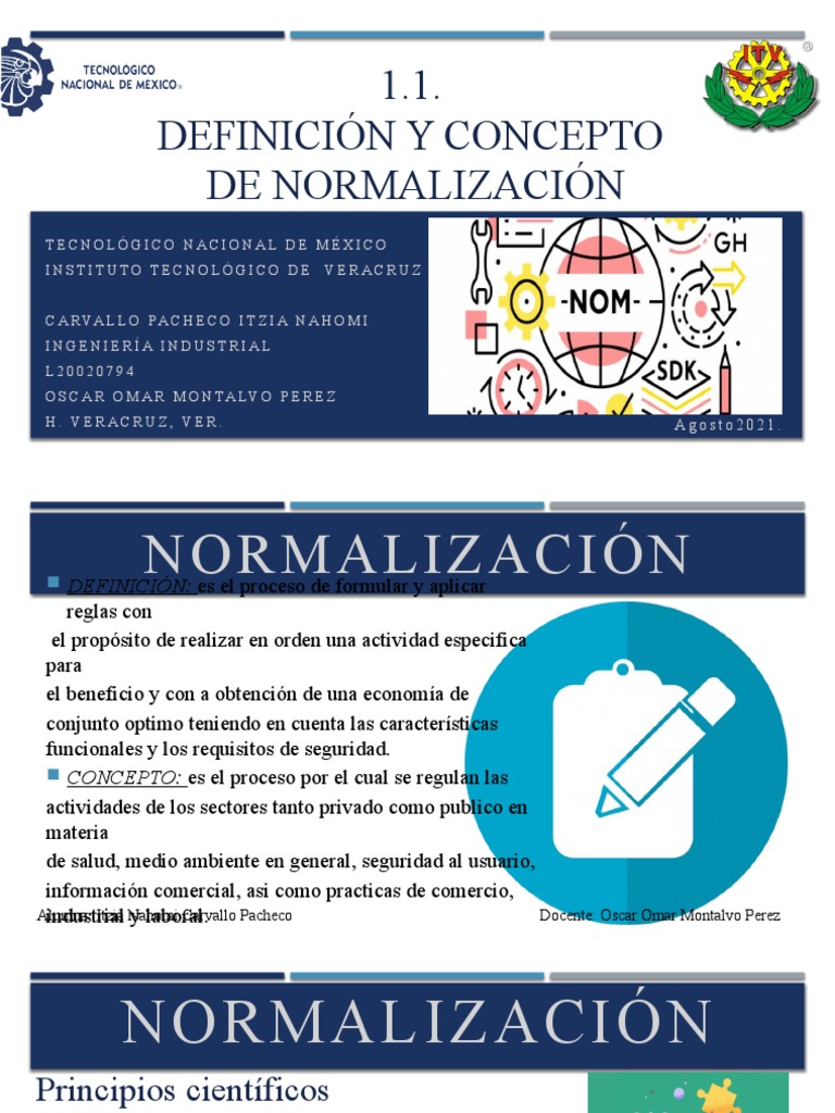 1.1 Definicion y Concepto de Normalizacion | PDF | Comportamiento | Estandarización