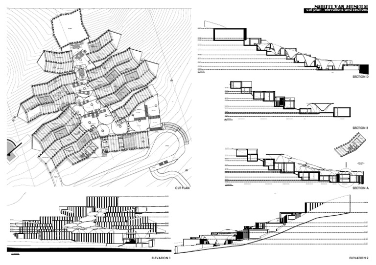 Cut Plan, Elevations and Sections: Section D | PDF | Home | Cultural ...