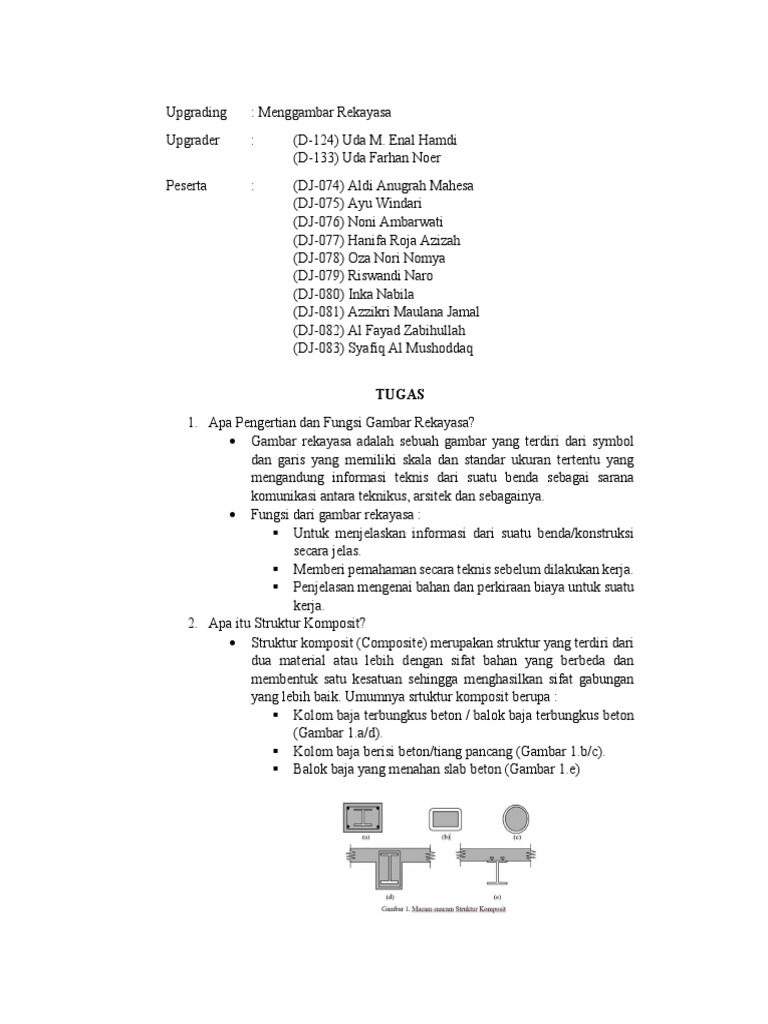 Tugas Upgrading - Menggambar Rekayasa | PDF