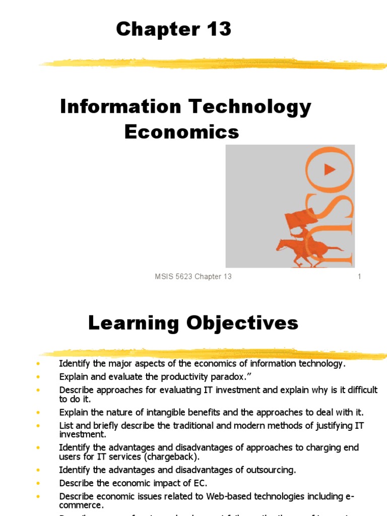Information Technology Economics: MSIS 5623 Chapter 13 1 | PDF | Net ...