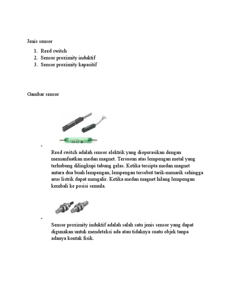 Sensor Proximity: Reed, Induktif, Kapasitif | PDF | Komputer
