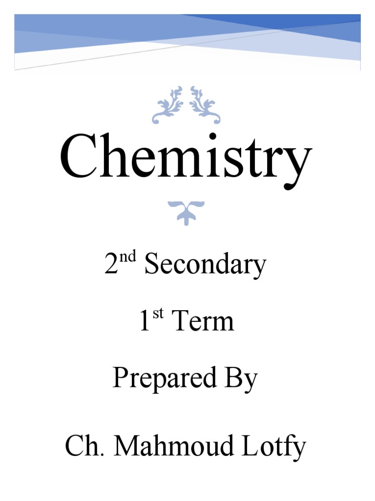 1st Term - Chapter One - 2nd Secondary - Chemistry | PDF | Atomic ...