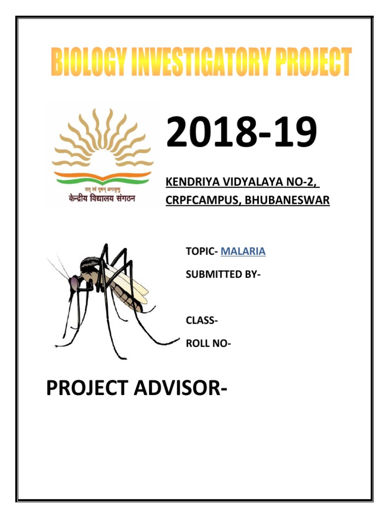Biology Investigatory Project | PDF | Malaria | Plasmodium