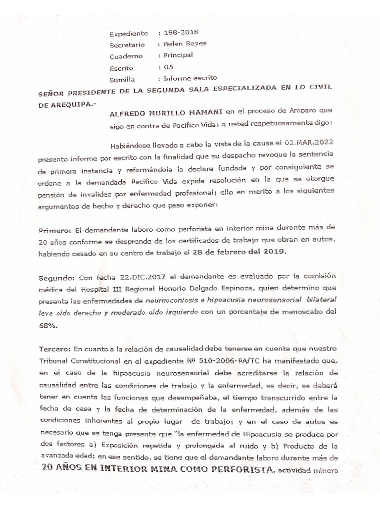 Alfredo Murillo - Escrito | PDF