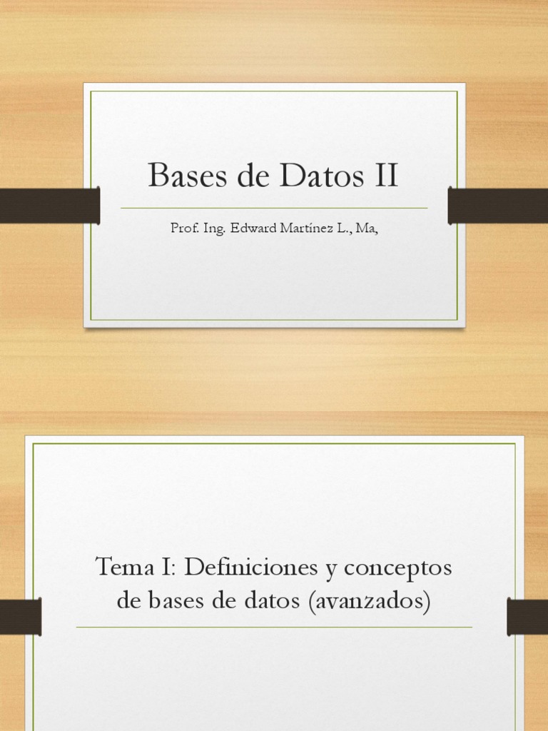 Libro - Base de Datos II | PDF | Bases de datos | Lenguaje de modelado unificado