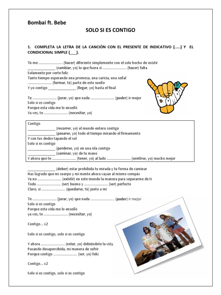 Bombai SOLO SI ES CONTIGO | PDF