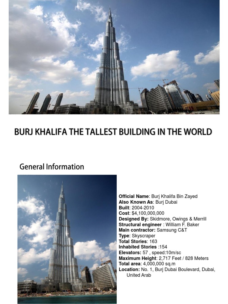 Burj Khalifa: Design and Features | PDF | Technology & Engineering