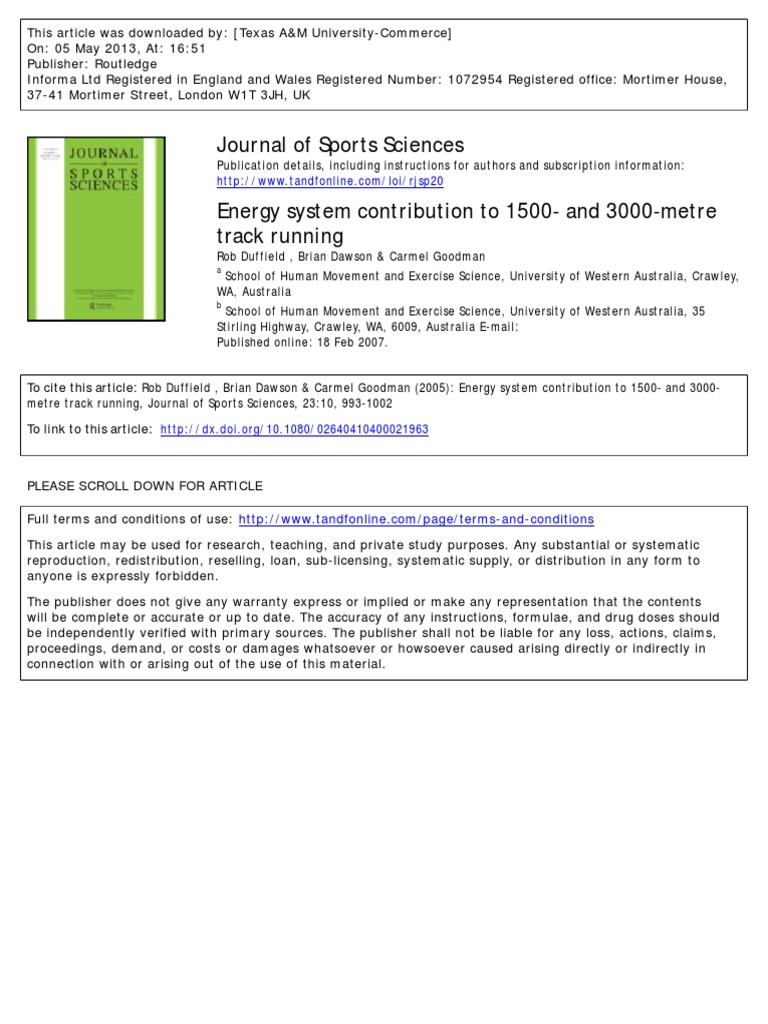 Journal of Sports Sciences | PDF