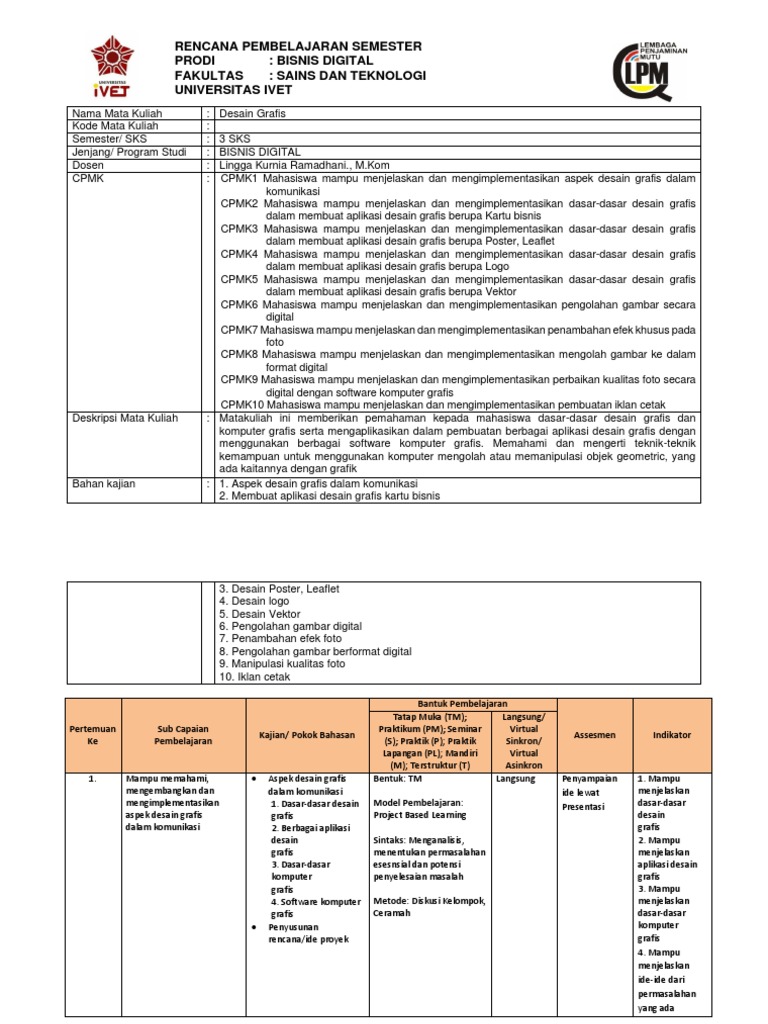 RPS Desain Grafis | PDF