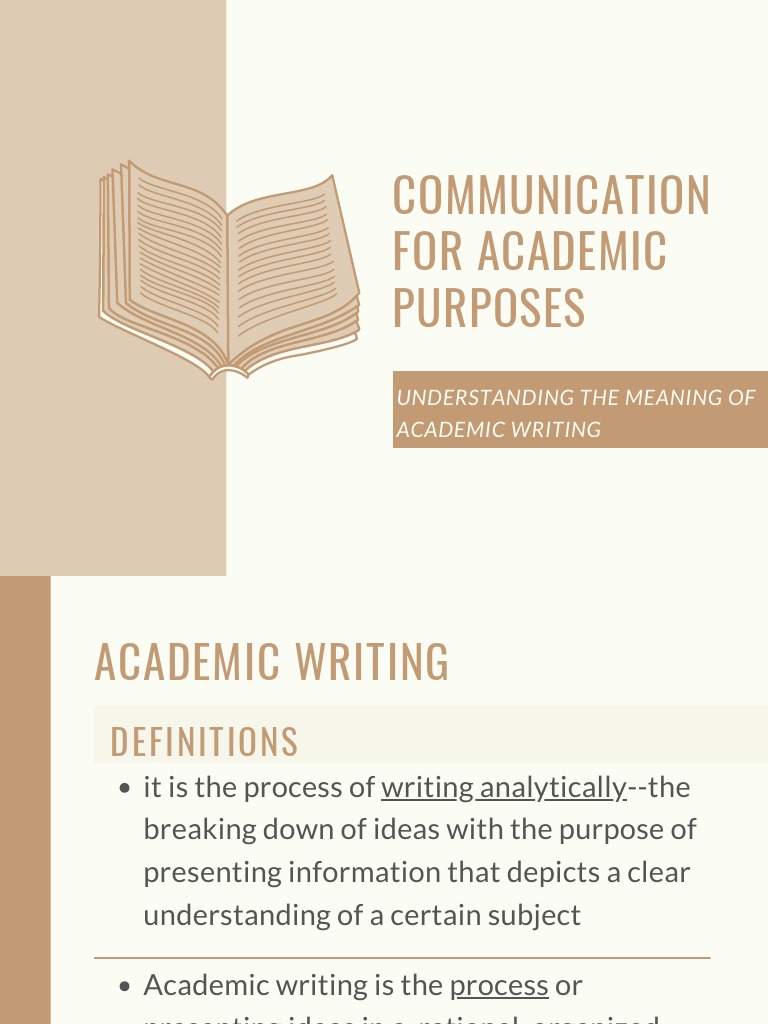 Understanding The Meaning of Academic Writing | PDF | Reason | Idea