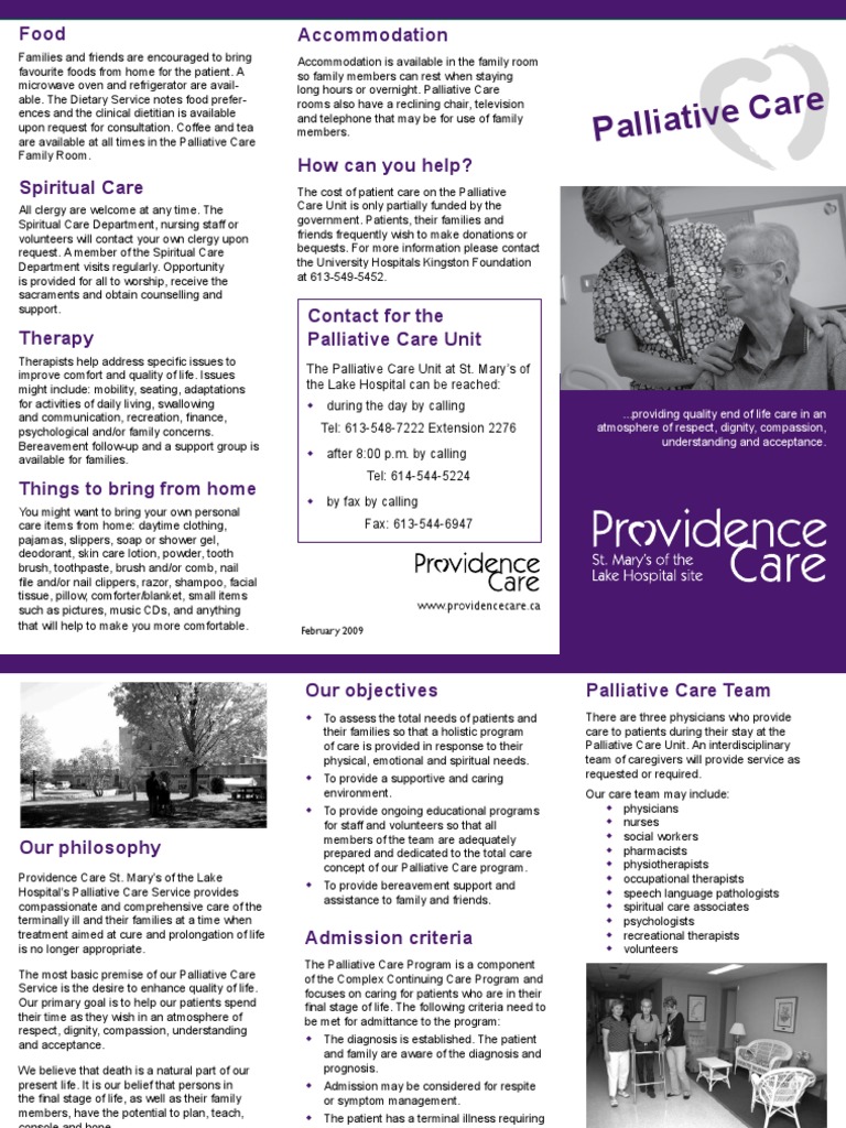 Palliative Care Brochure Final Feb 09 | PDF | Palliative Care ...