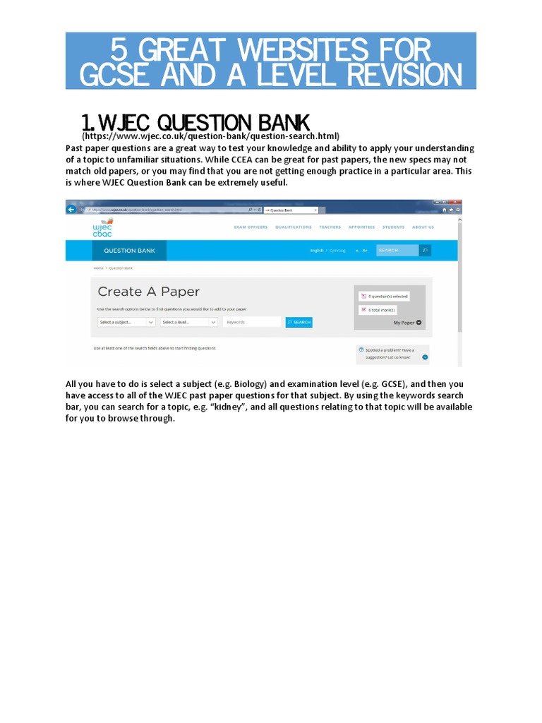 5 Great Websites For GCSE and A Level Revision | PDF | Test (Assessment ...