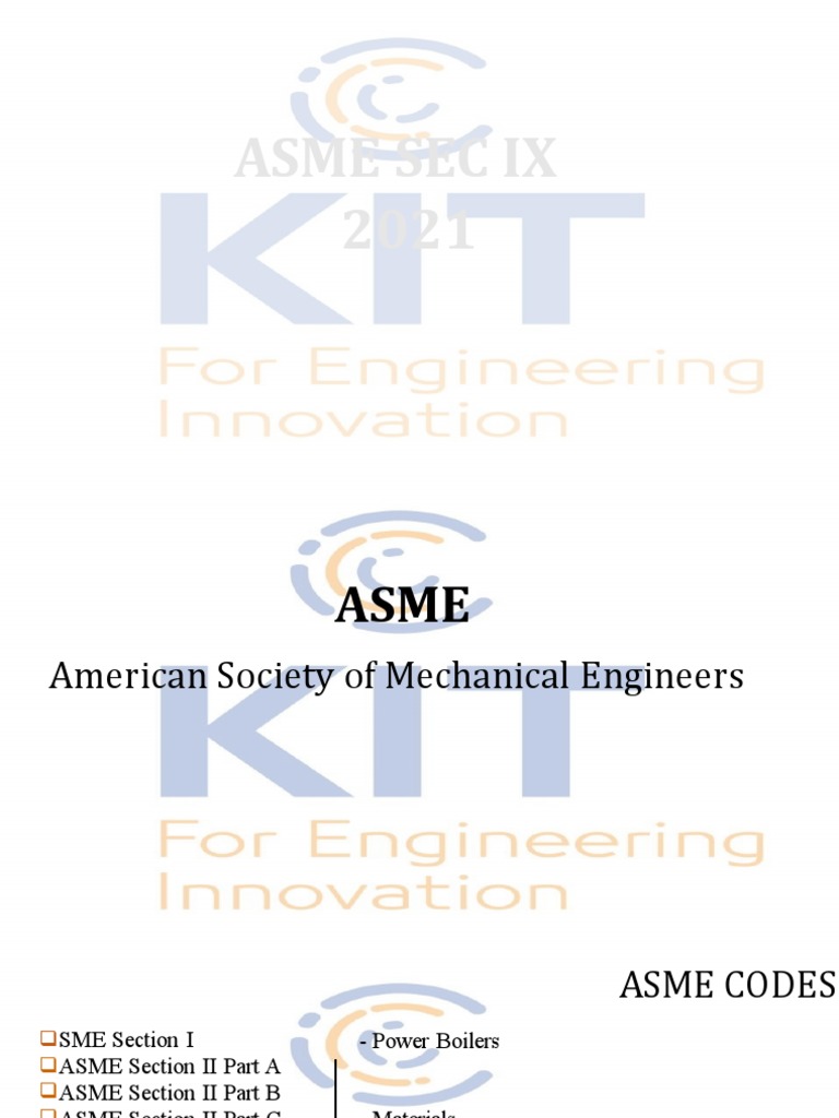 Asme Sec Ix 2021 | PDF | Construction | Welding