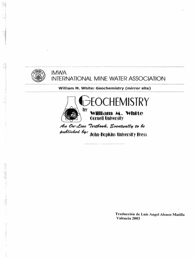W. M White Geoquímica | PDF | Energía libre de Gibbs | Termodinámica