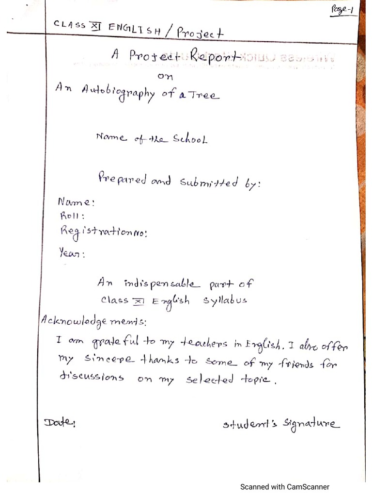 Autobiography of A Tree | PDF