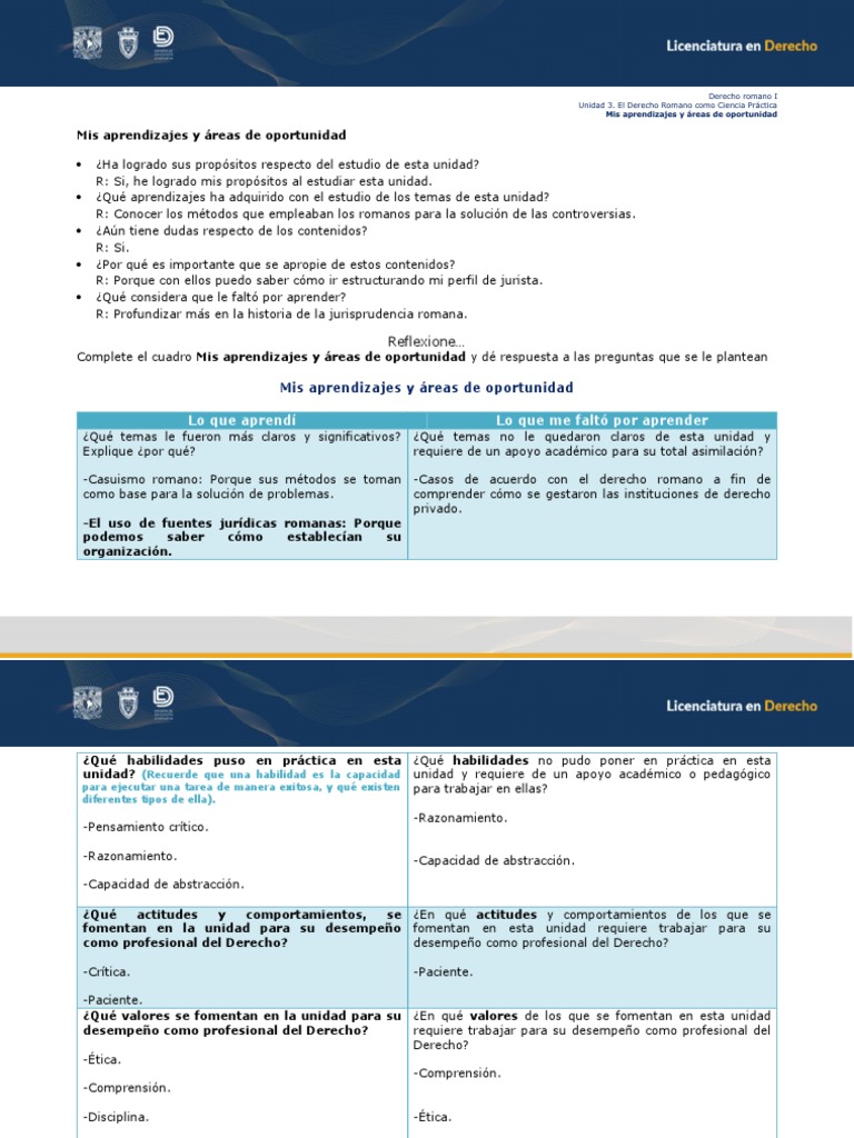 Mis Aprendizajes y Áreas de Oportunidad 3 | PDF | Aprendizaje ...
