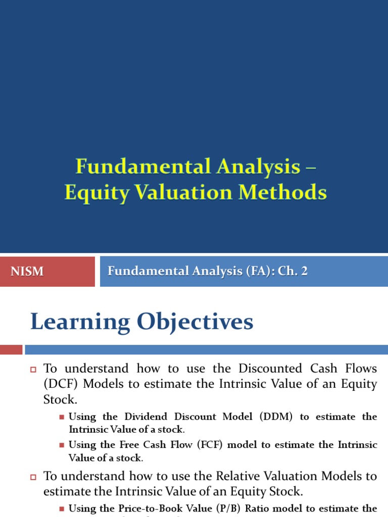 Fundamental Analysis - Equity Valuation Methods - Student | PDF ...