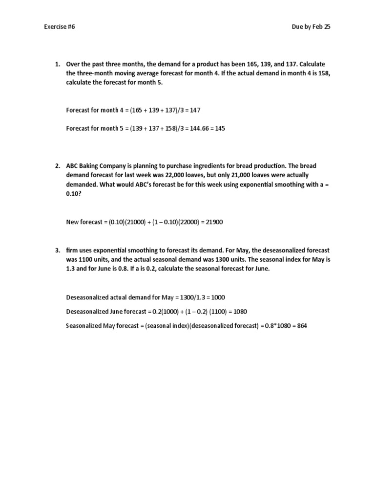 Week 6 Exercise | PDF