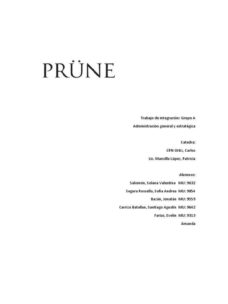 Prune | PDF