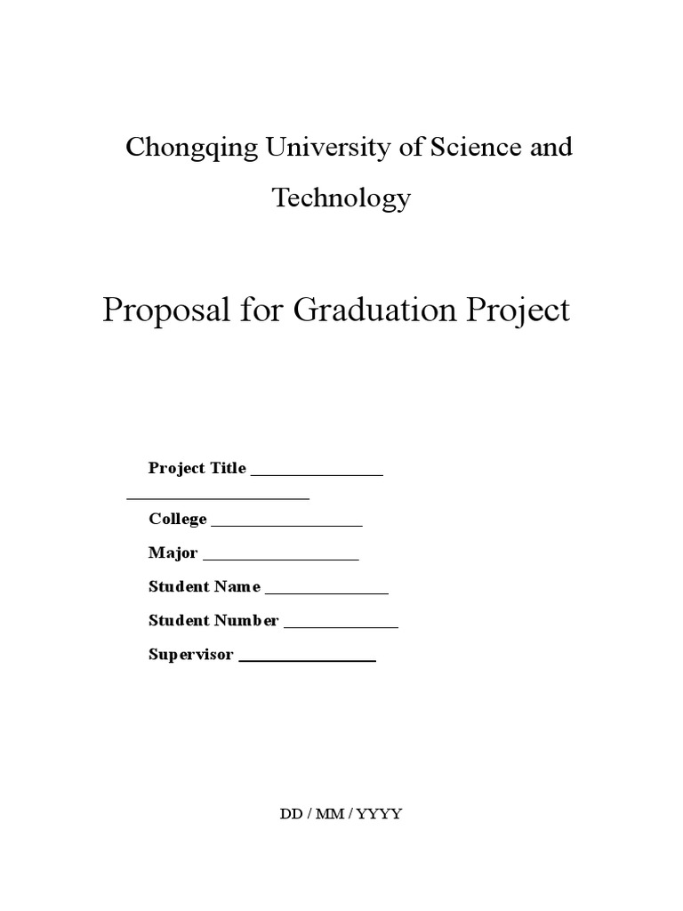 Graduation Project Proposal Guidelines | PDF | Science | Cognition