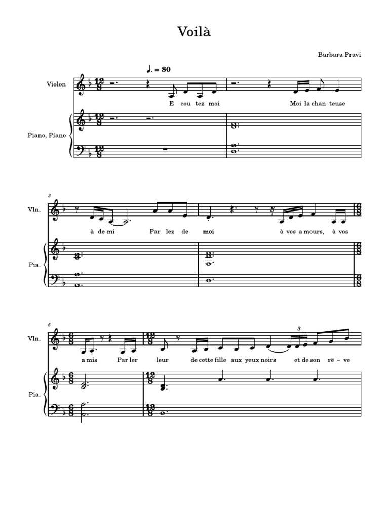 Voilà - Barbara Pravi | PDF